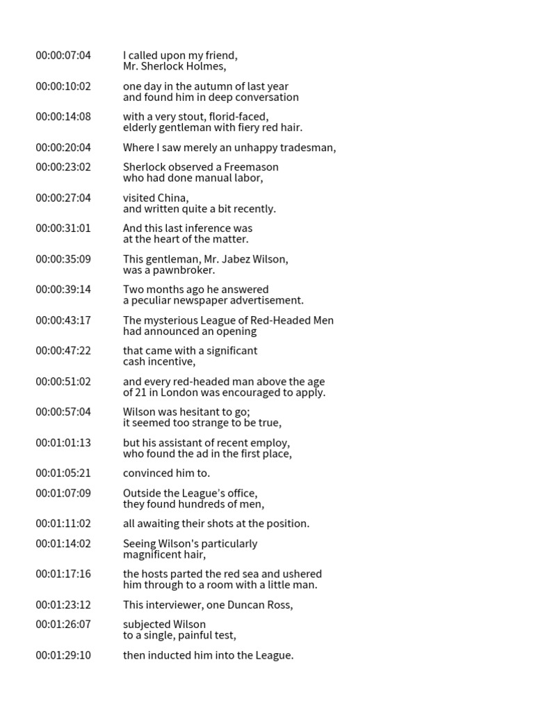 Sherlock Holmes and The Case of The Red Headed League Alex Rosenthal en ...