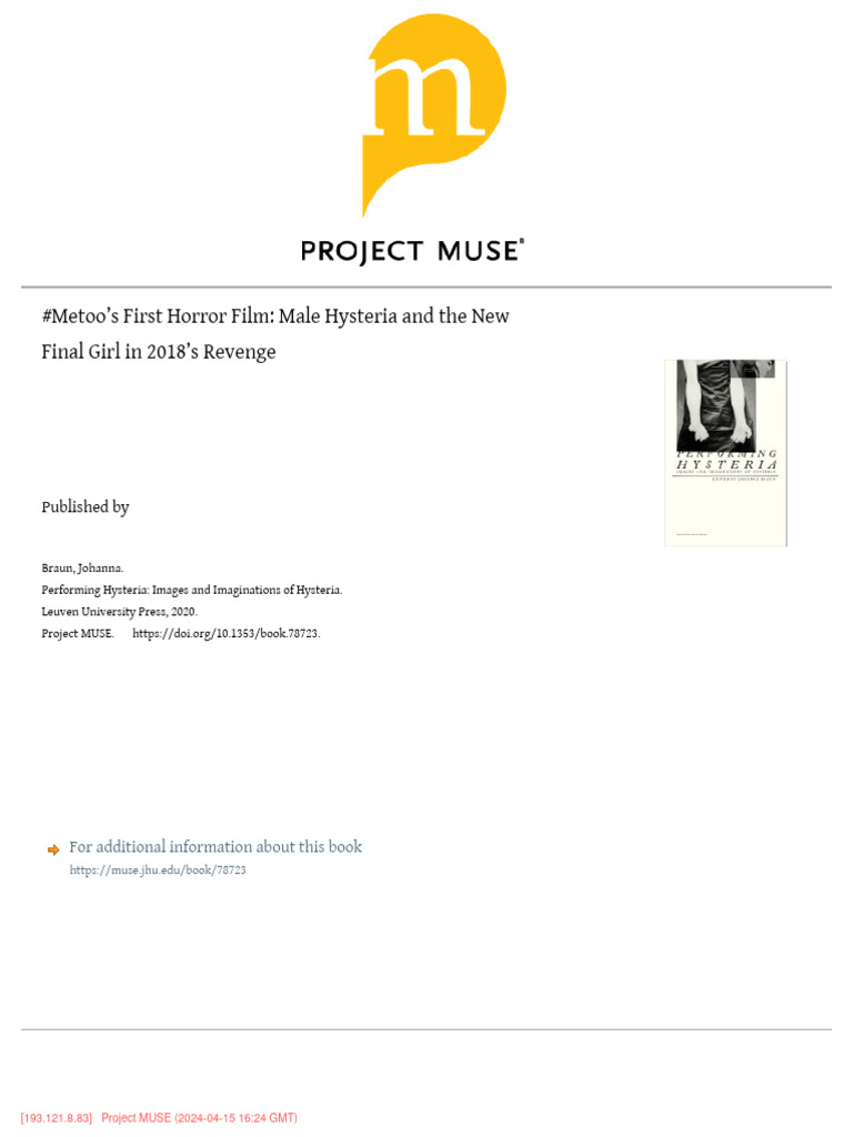 Metoo's First Horror Film | PDF | Hysteria