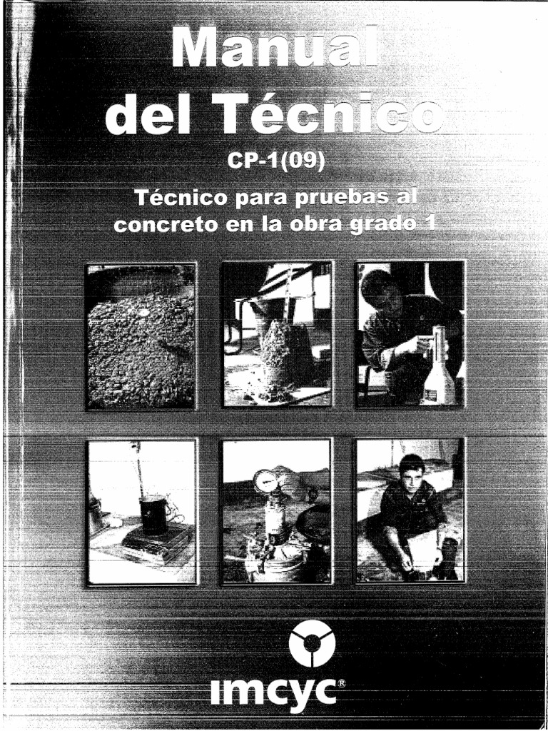 Manual Del Tecnico para Pruebas Concreto en La Obra 1CP-1 | PDF