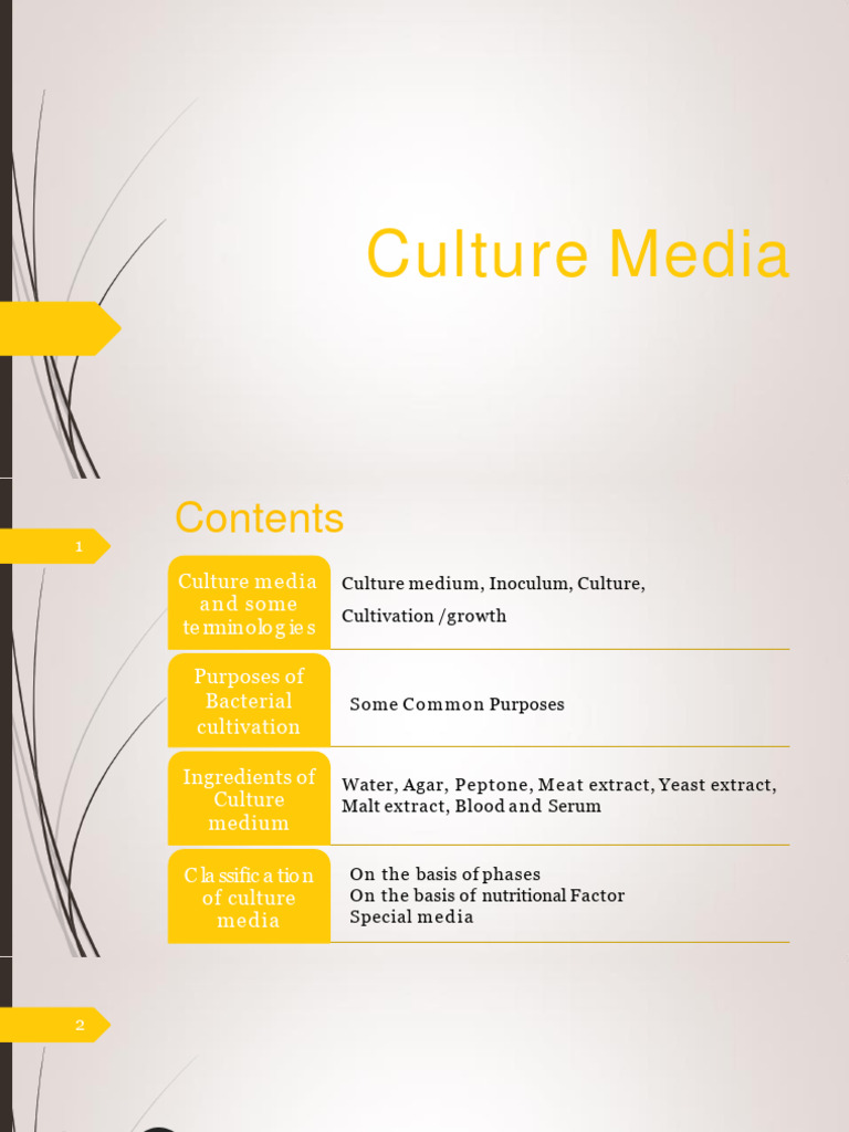 Lec 4 Culture Media | PDF | Growth Medium | Biochemistry