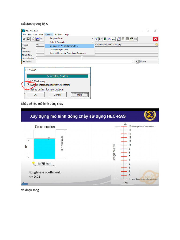 Huong Dẫn Sử Dụng Hec Ras | PDF