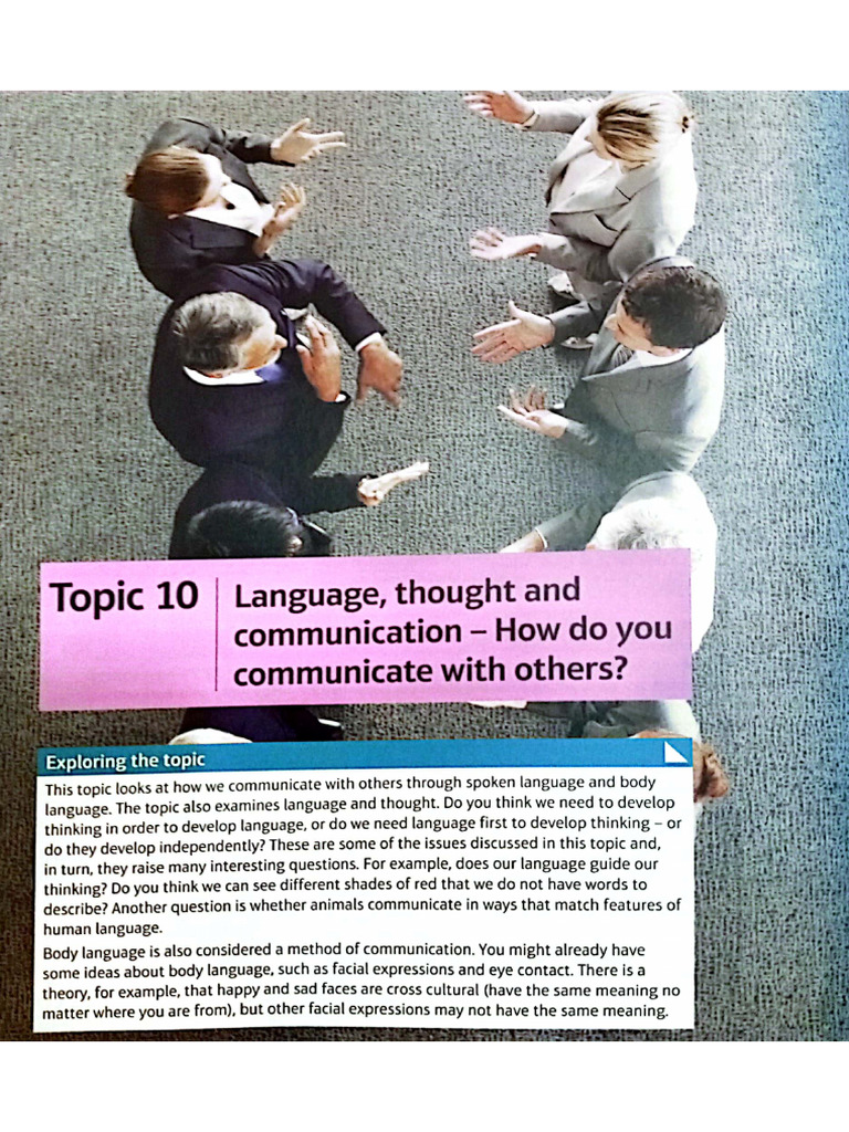 Language, thought and communication | PDF
