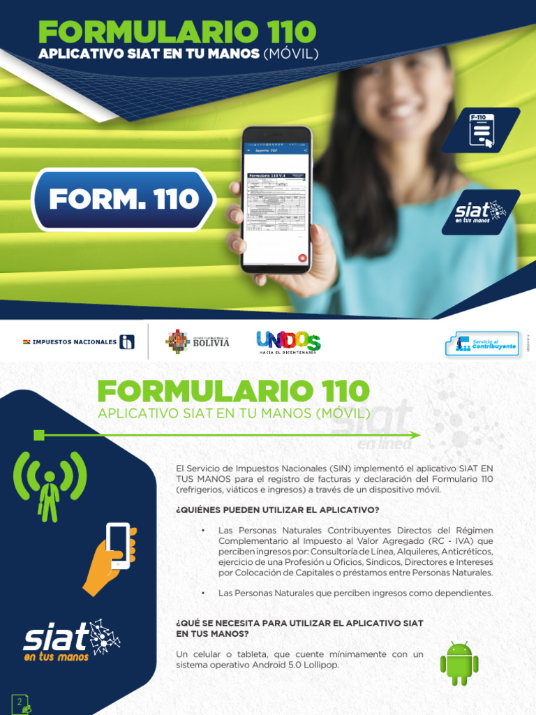 FORM. 110: Aplicativo Siat en Tu Manos (Móvil) | Descargar gratis PDF | Contraseña | Google Play