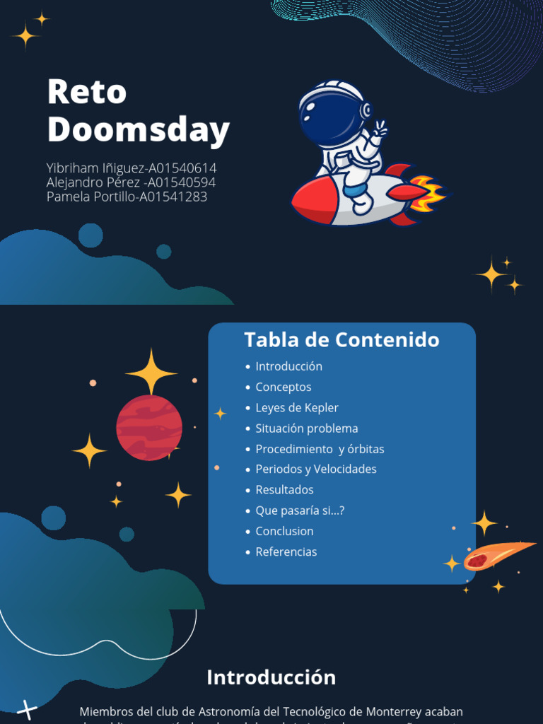 Presentación Doomsday | PDF | Orbita | Elipse
