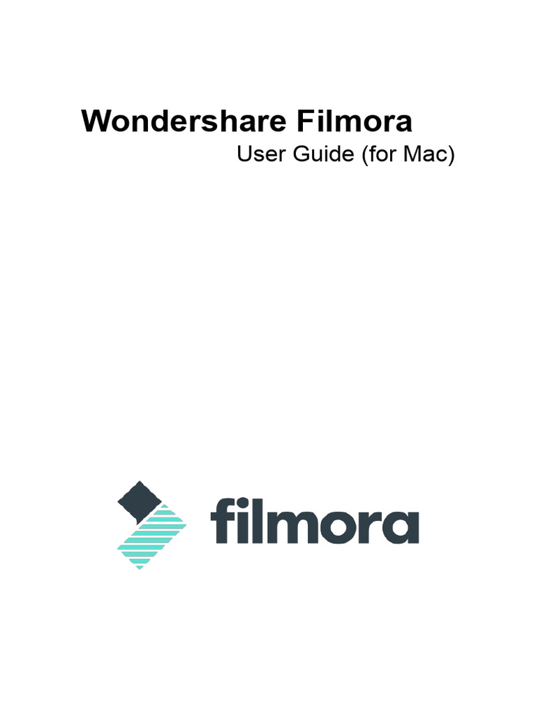 Wondershare Filmora User Guide For Mac v8.7.5 | PDF | Computer File | Icon (Computing)