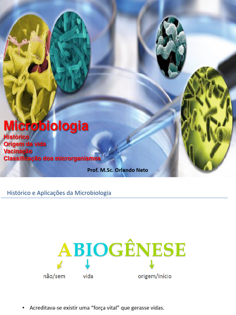microbiologia cap 1 | PDF | Abiogênese | Microbiologia