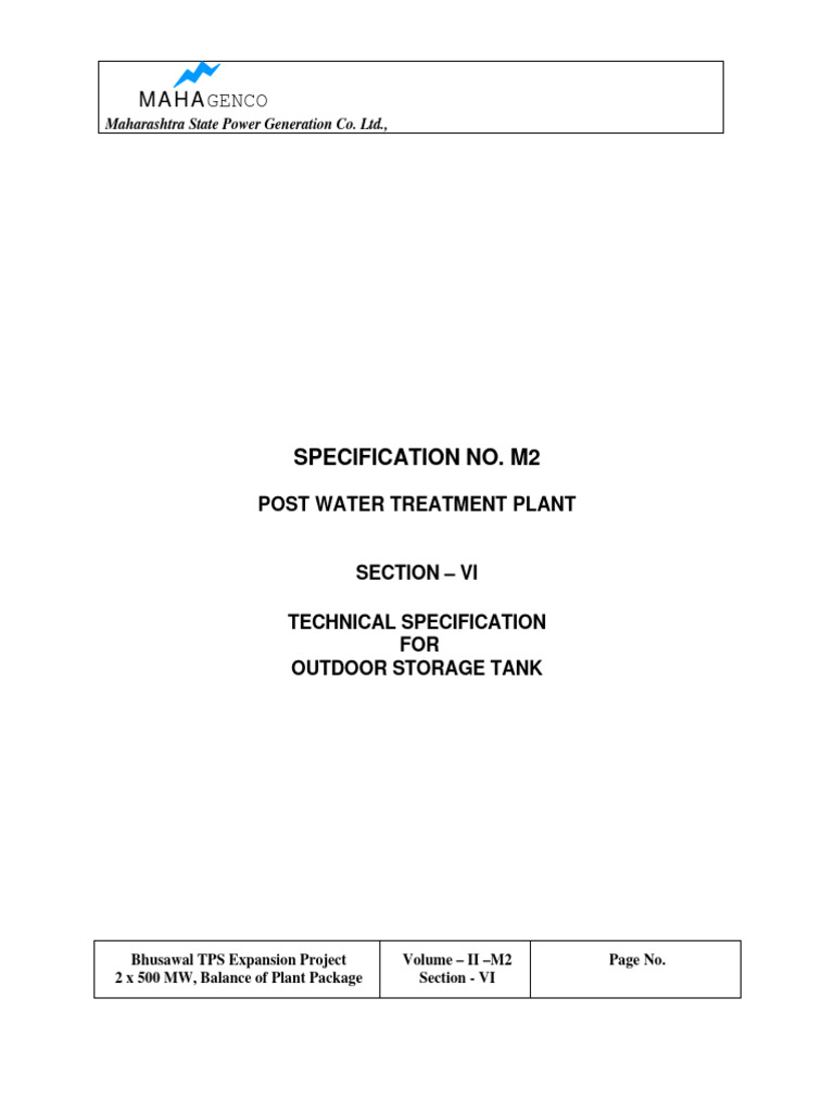 Mahagenco: Specification No. M2 | PDF | Welding | Construction