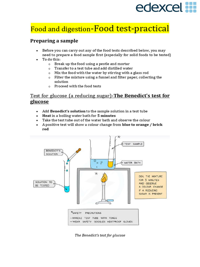 Food and Digestion - Edexcel o Levels | PDF | Ethanol | Water