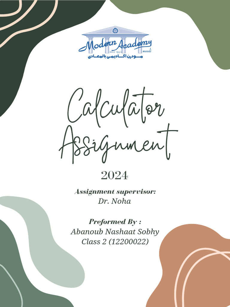 Calculator Assignment | PDF | Software | Object Oriented Programming