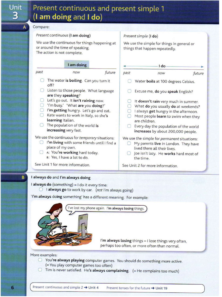 Present Simple Vs Present Cont | PDF