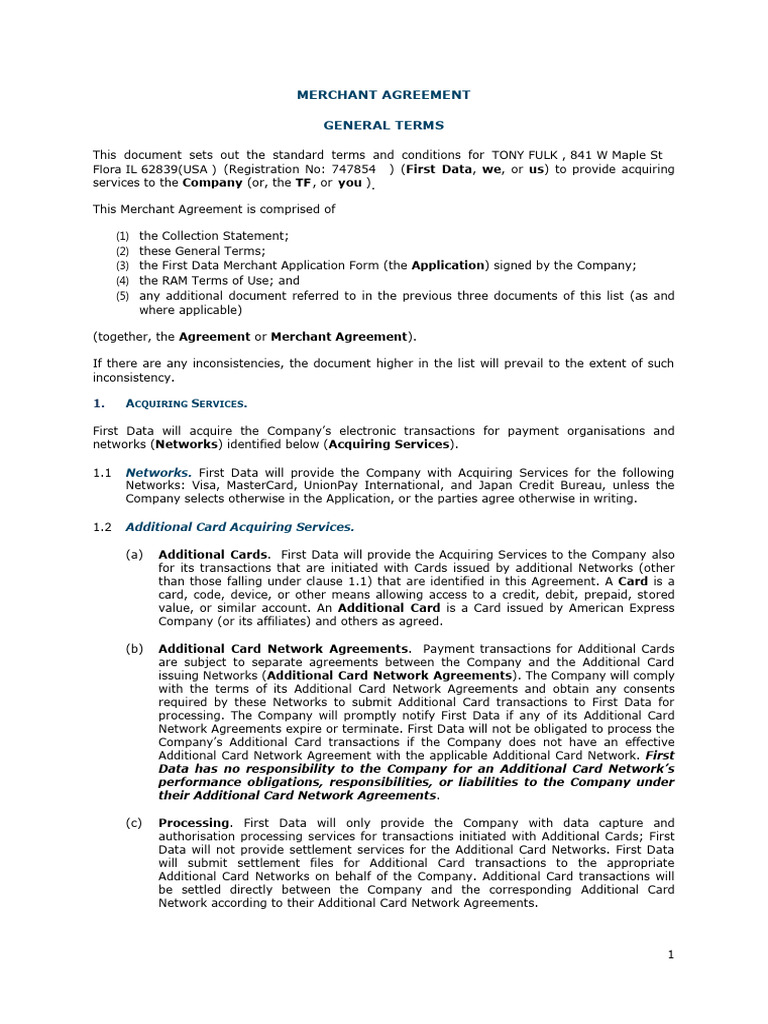 General Terms Contract Policies ContractTF | PDF | Indemnity | Payment ...