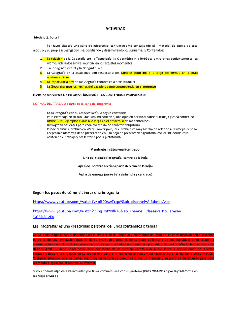 Actividad Infografia Modulo 2 | PDF | Infografia