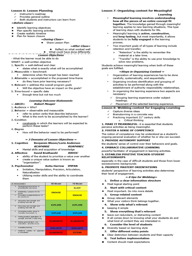 Edu601 Lesson 6-11 | PDF | Learning | Goal