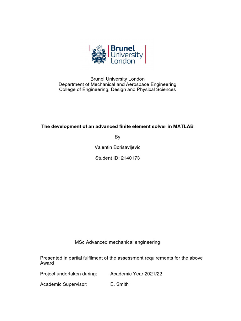 Dissertation - FEA Code For CFD in MATLAB | PDF | Computational Fluid ... Dissertation - FEA Code For CFD in MATLAB | PDF | Computational Fluid ...