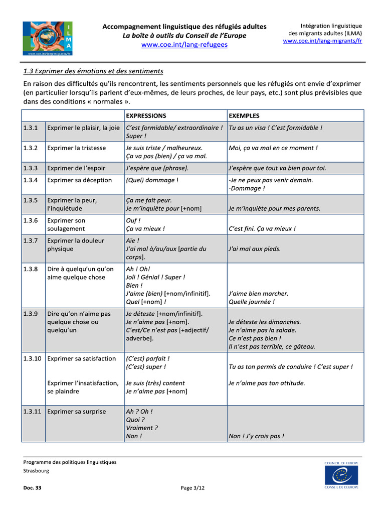27 - Liste d’expressions en français | PDF