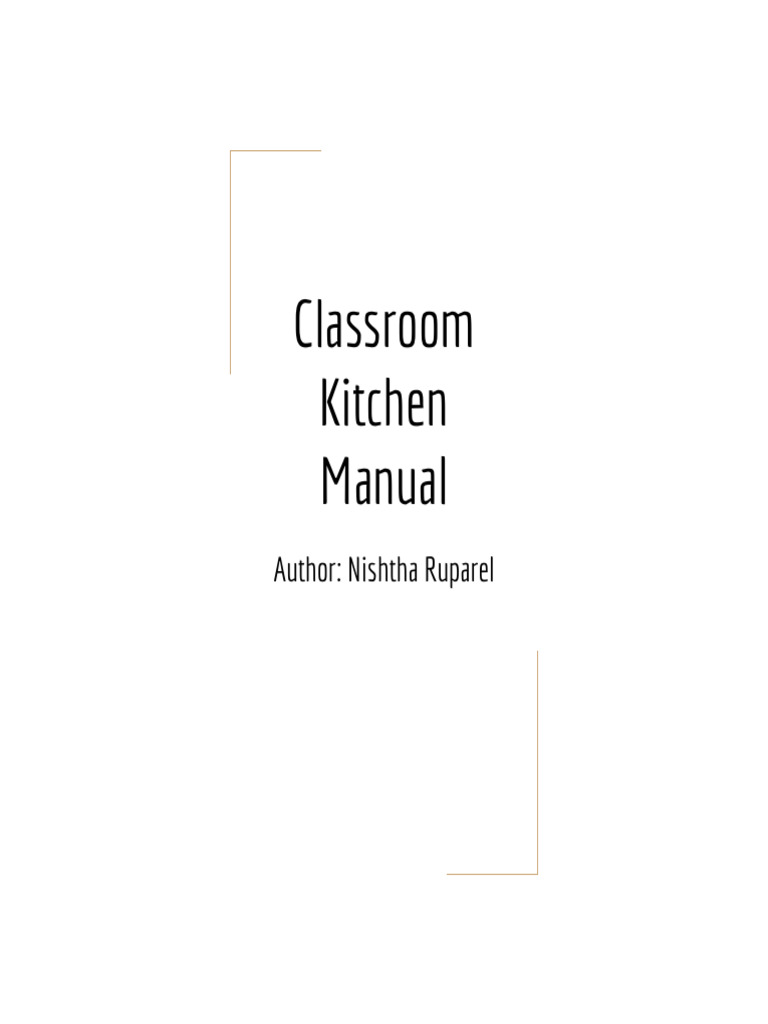 Kitchen Manual | PDF | Cookware And Bakeware | Dishwasher