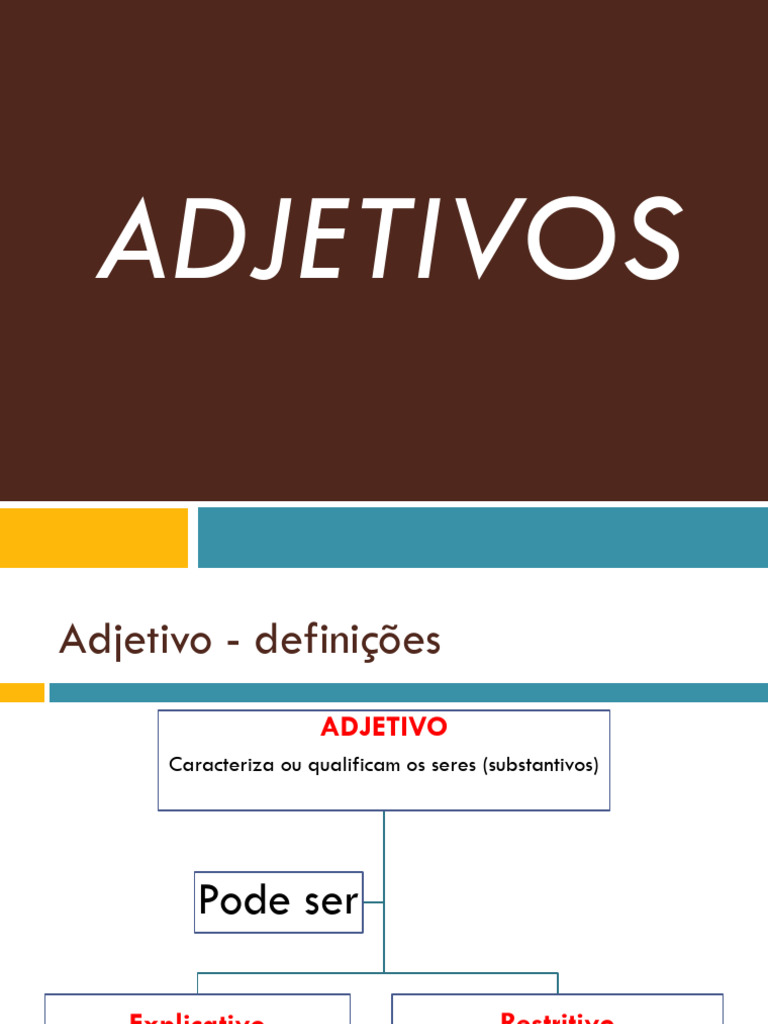 Adjetivos - Slides | PDF | Adjetivo | Plural