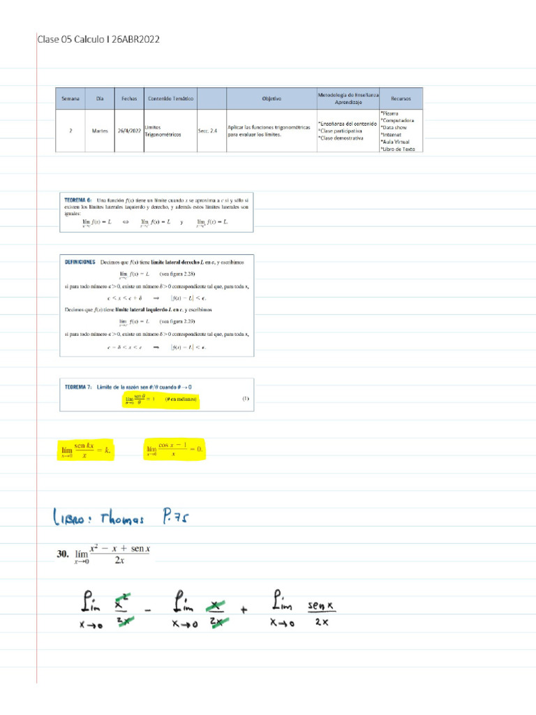Clase 05 Calculo I 26ABR2022 | PDF