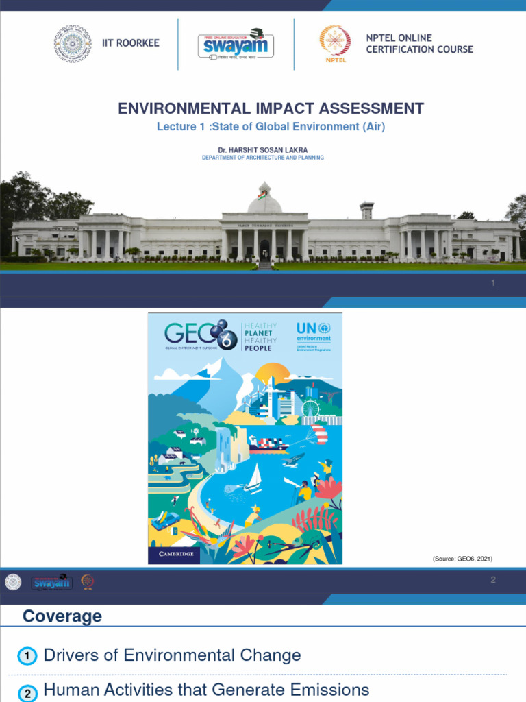 Lecture 1 Environmental Status (Air) | PDF | Human Impact On The ...