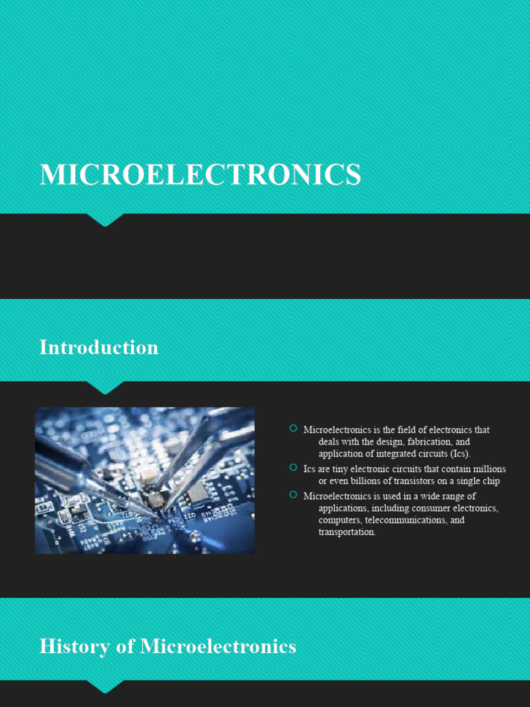 MICROELECTRONICS | PDF | Integrated Circuit | Electronics