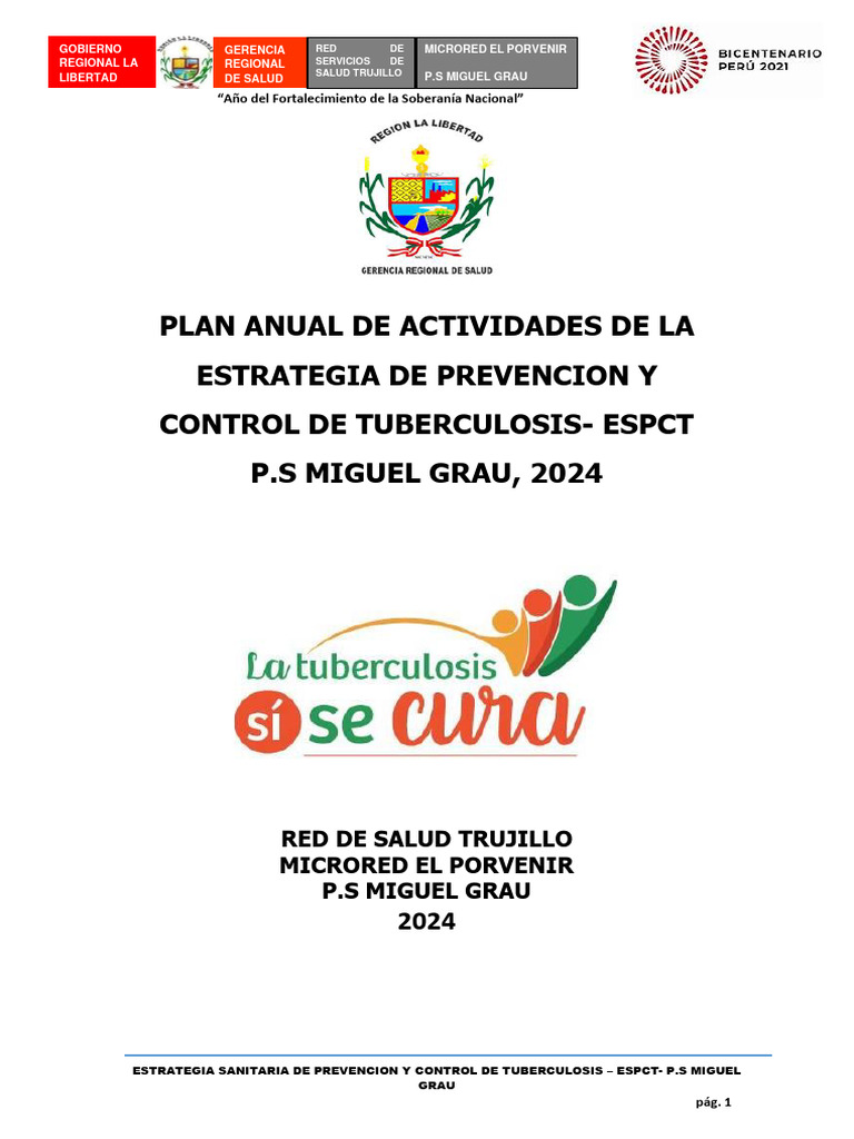 01.Ps Miguel Grau Plan Anual Pct- 2024 | PDF | Tuberculosis ...