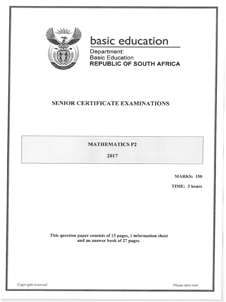 Mathematics P2 May-June 2017 Eng | PDF