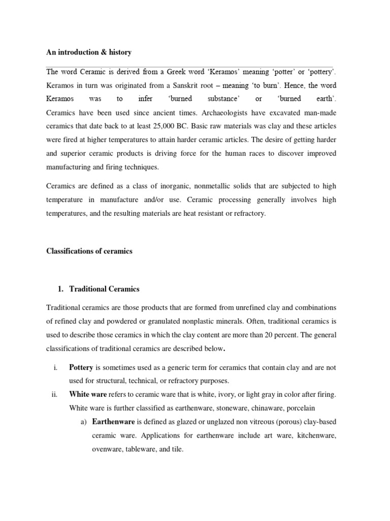 ceramics | PDF | Refractory | Pottery