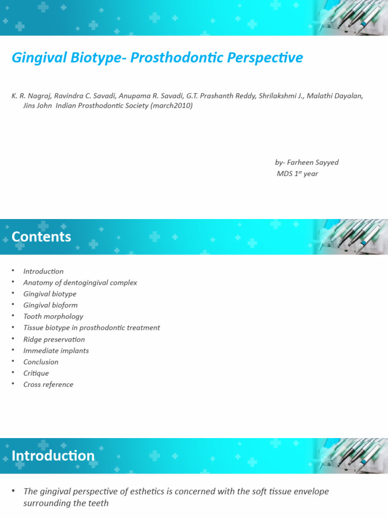 gingival biotype | PDF | Dental Implant | Periodontology