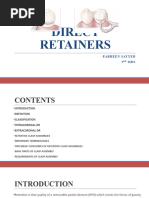 Direct Retainers in Prosthodontics | PDF | Dentistry Branches