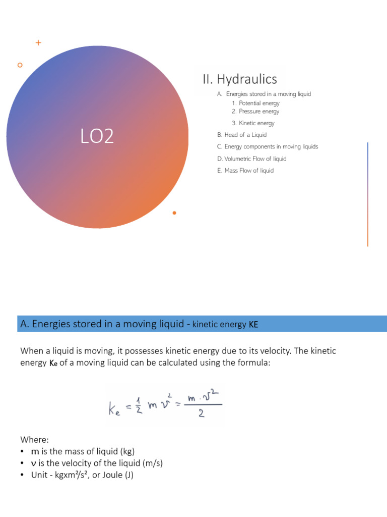 Handout 1 Hydraulics | PDF | Potential Energy | Kinetic Energy
