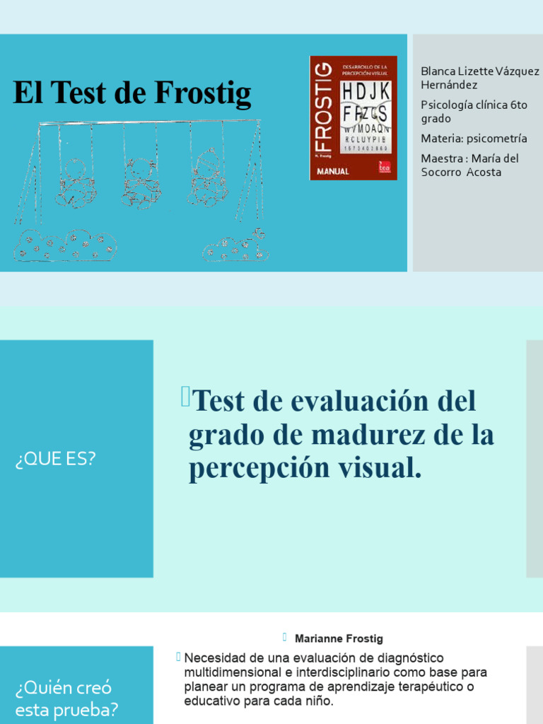 El Test de Frostig | PDF | Percepción | Cognición
