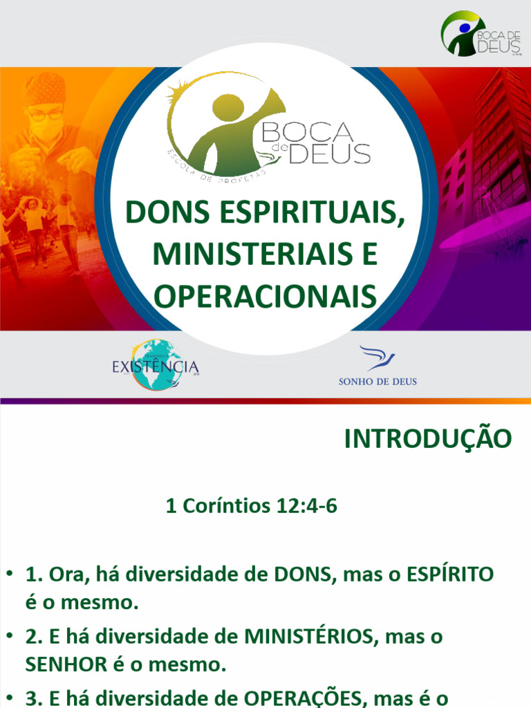 Aula 12 - Dons Espirituais, Ministeriais e Operacionais 040619 - MESTRE ...