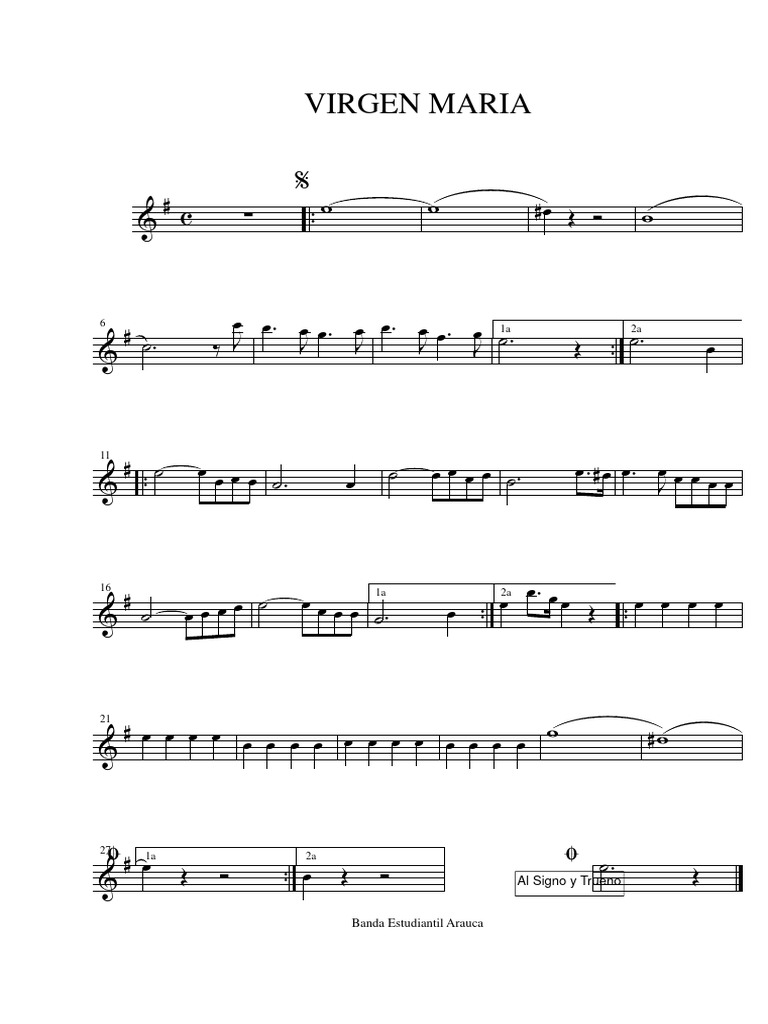 Virgen Maria Score - Alto Saxophone - Copia-1 | PDF