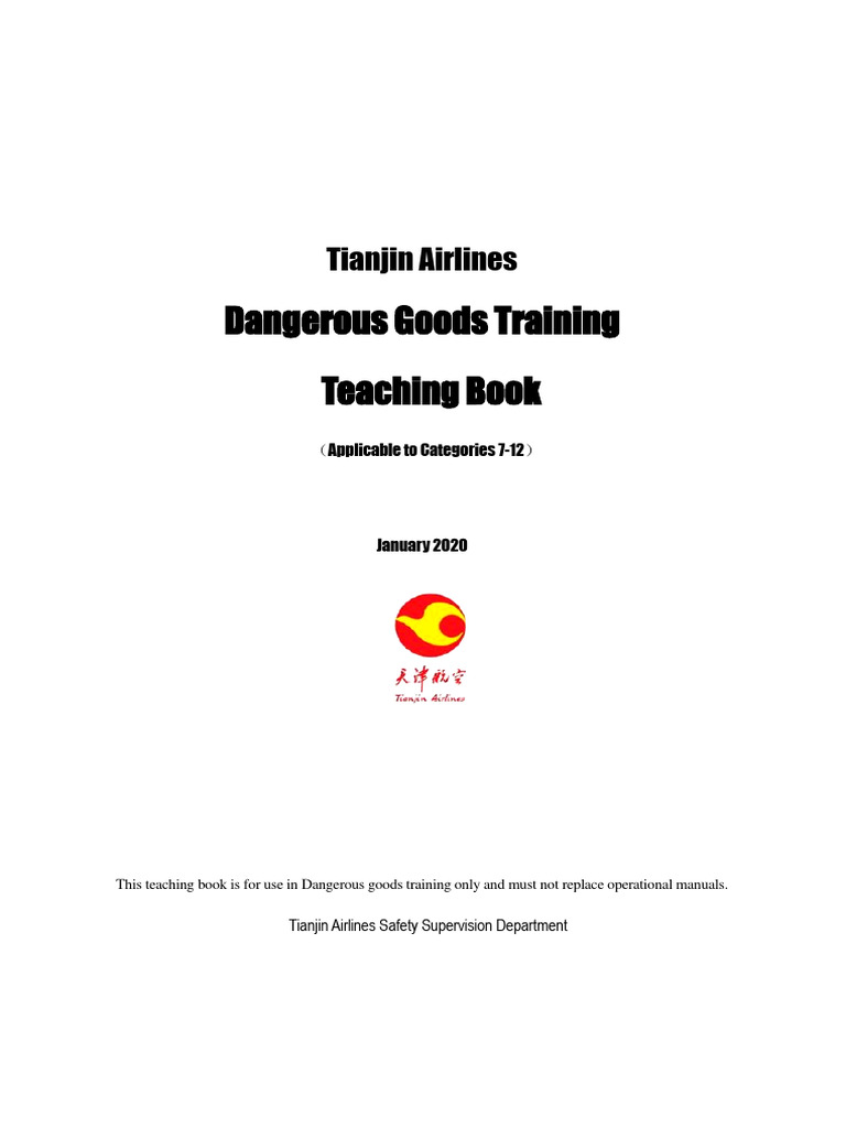 Dangerous Goods Teaching Book | PDF | Dangerous Goods | Ionizing Radiation