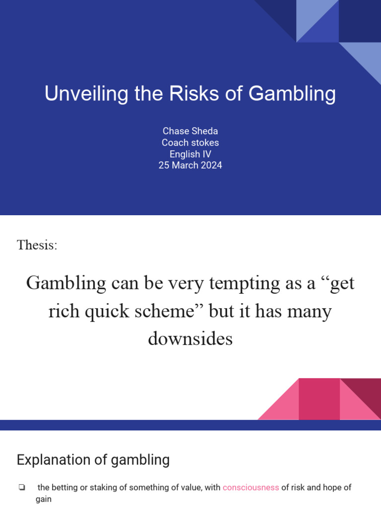 Risks of Gambling | PDF | Gambling | Problem Gambling