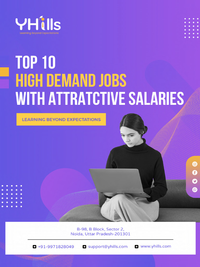 The Top 10 High-Demand Jobs With Attractive Salaries | PDF | Cloud Computing | Digital Marketing