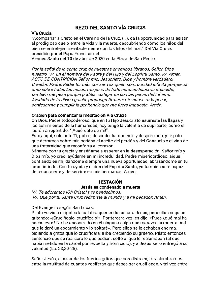 REZO DEL SANTO VÍA CRUCIS | PDF