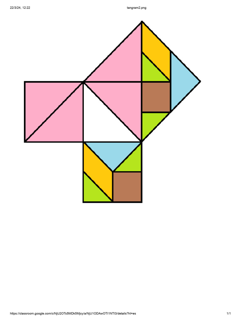 Demostración del Teorema de Pitágoras con Tangram | PDF