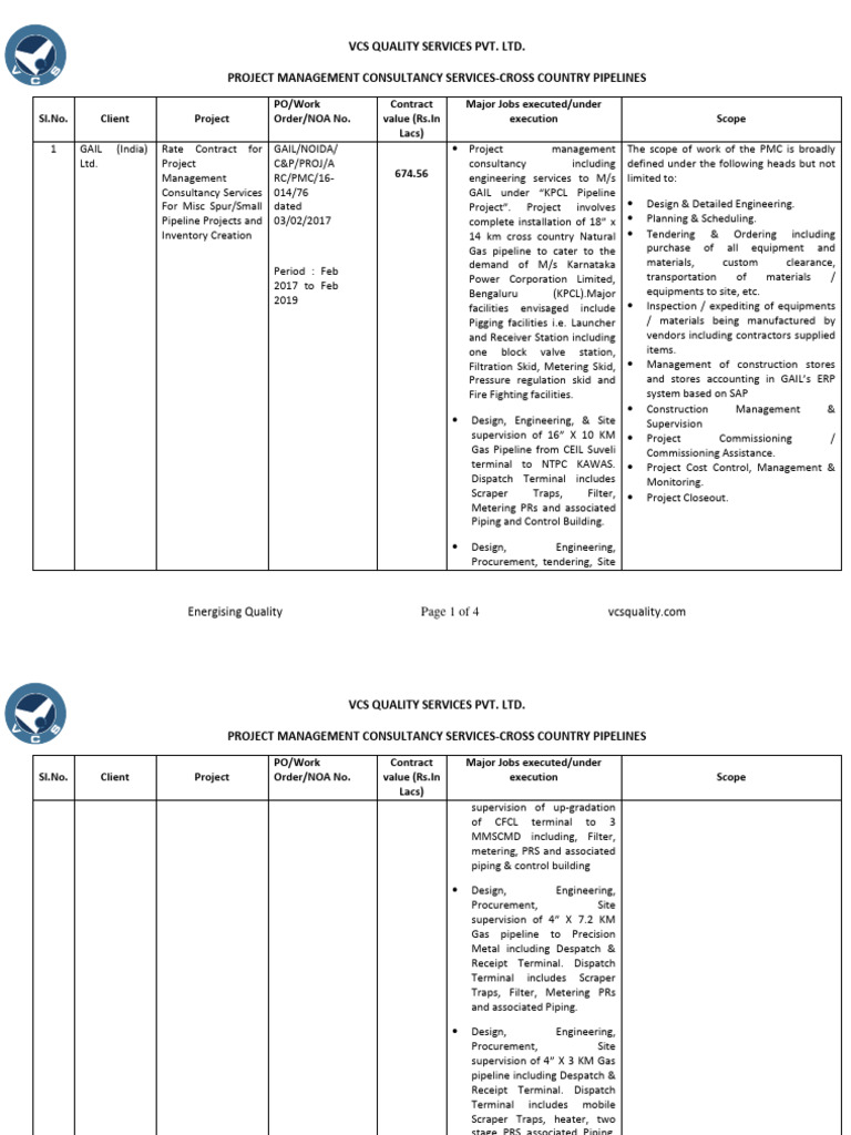 PMC-Cross Country Pipelines | PDF