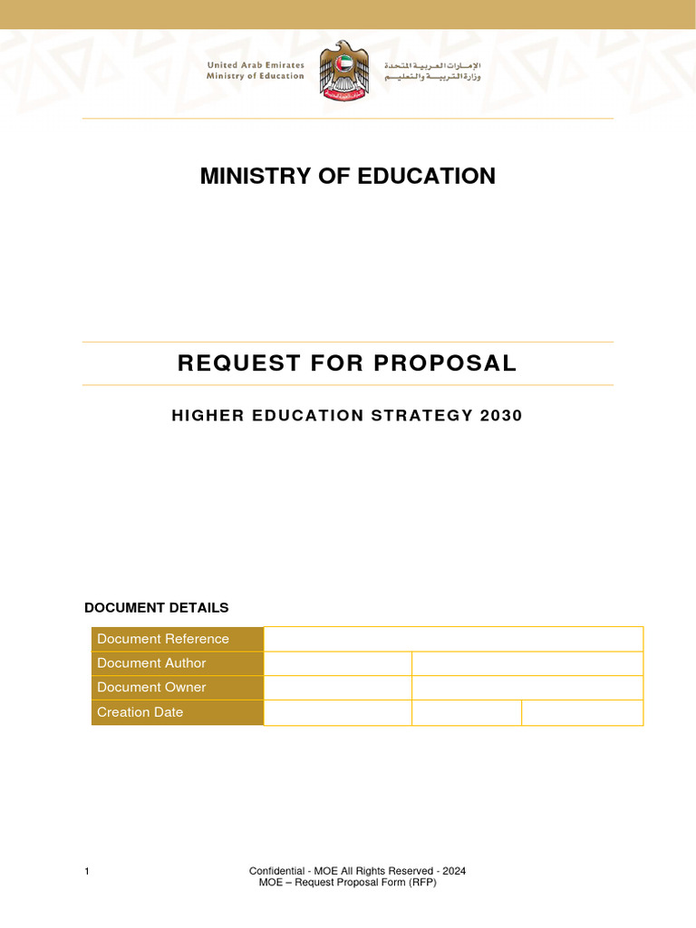 Higher Education Strategy 2030 | PDF | Request For Proposal | Non Disclosure Agreement