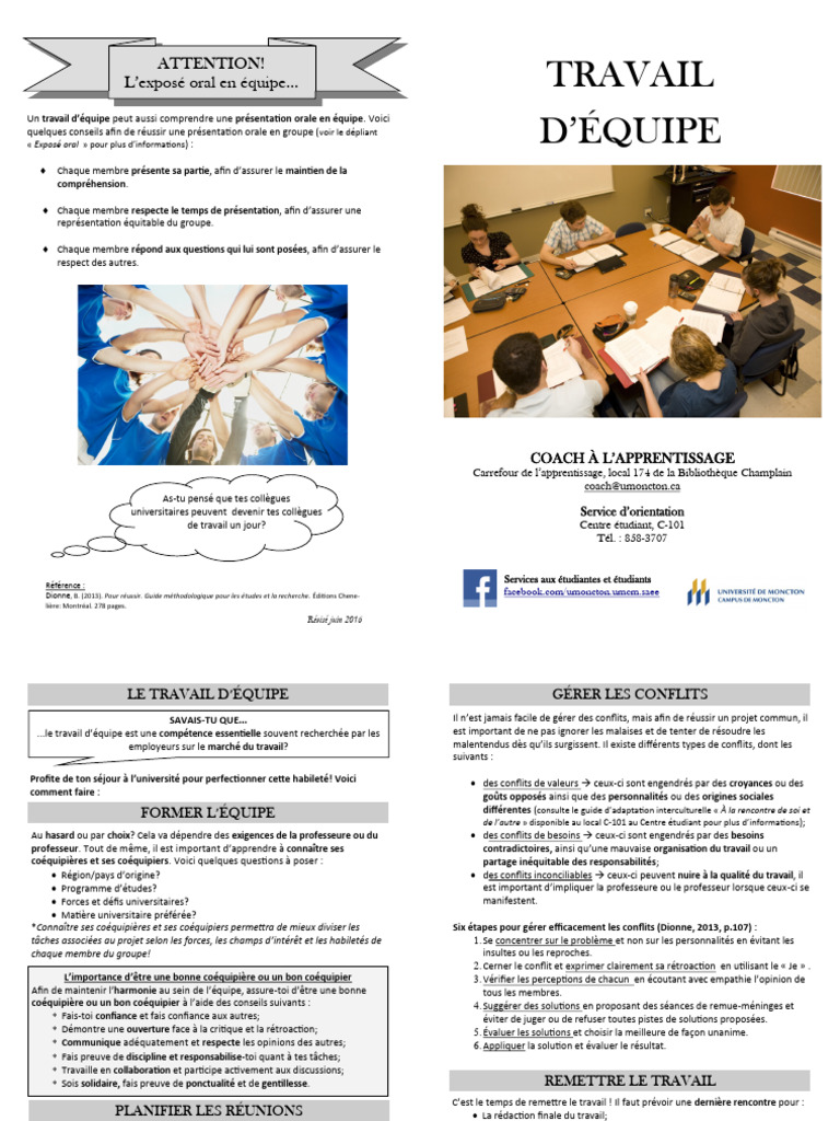 Travail Dequipe - Revise Juin 2016 | PDF