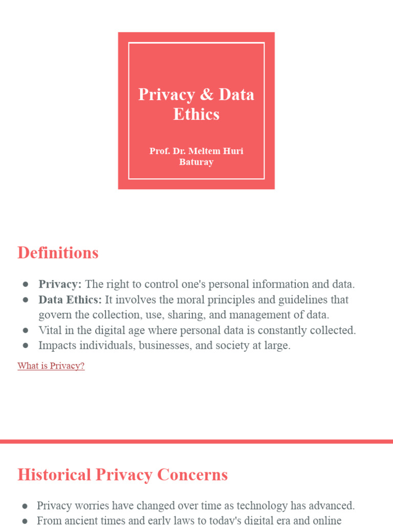 3 - Privacy Data Ethics | PDF | Privacy | Security