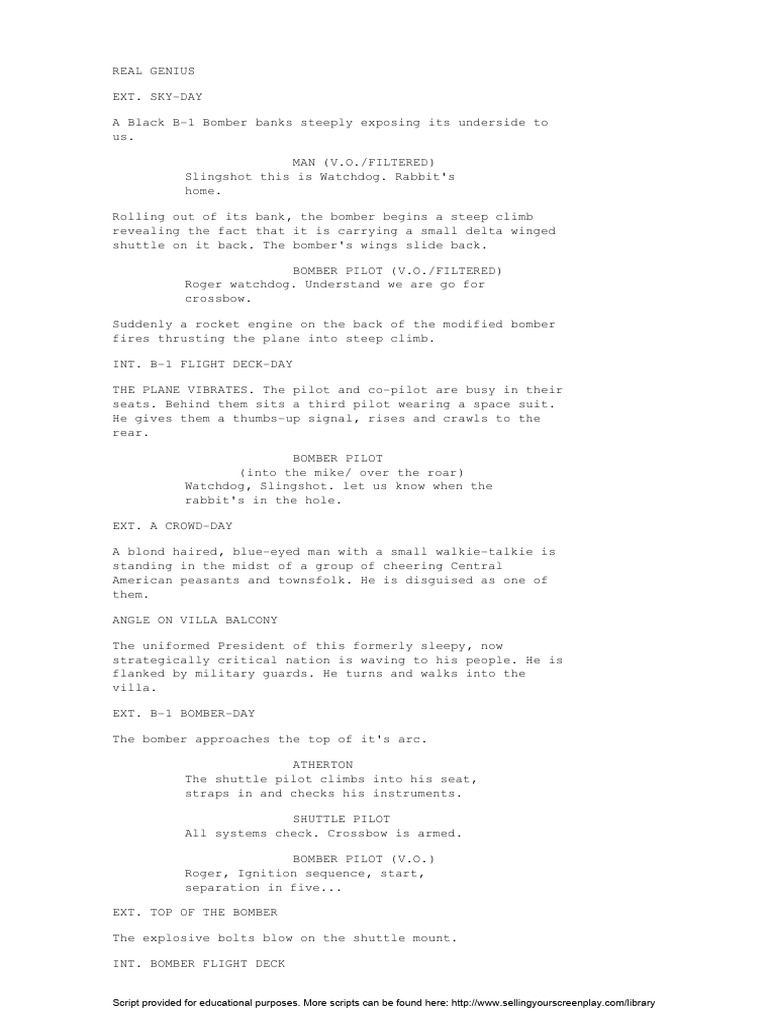 Real Genius PDF Space Shuttle Nuclear Fusion