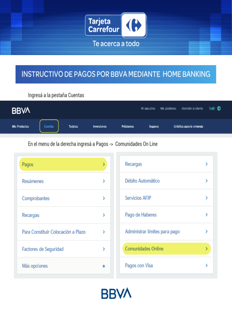 Instructivo BBVA | PDF