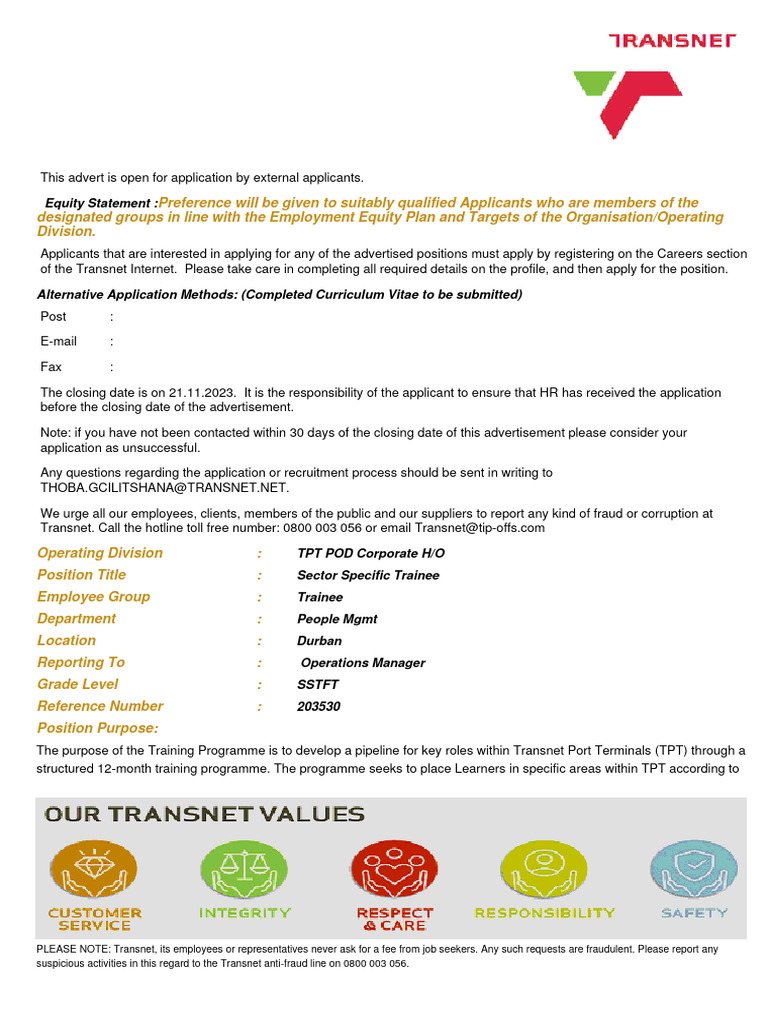 Data Overview - Sector Specific Trainee | PDF | Recruitment | Business