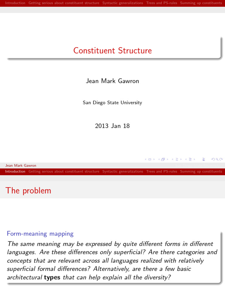 Constituent Structure | PDF | Phrase | Syntax Constituent Structure | PDF | Phrase | Syntax