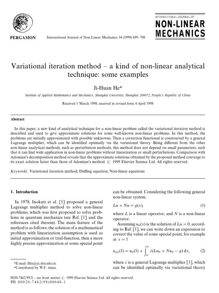 9165 English TarjomeFa | PDF | Calculus Of Variations | Nonlinear System