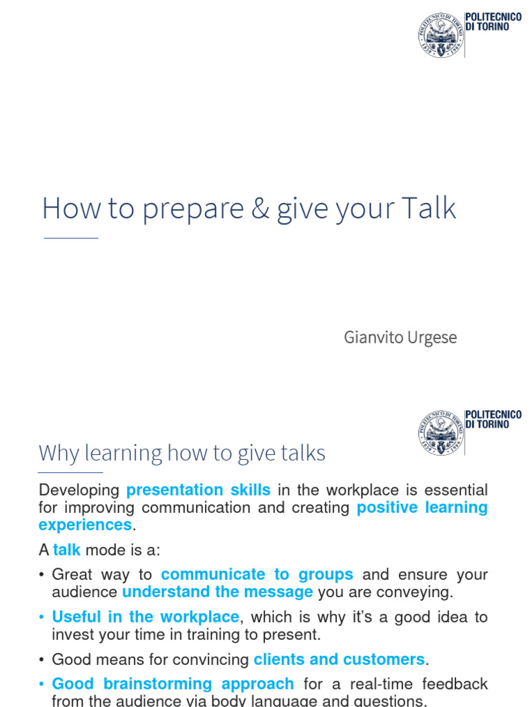 Gu-05-Prepare and Give A Talk | PDF | Brainstorming | Motivation