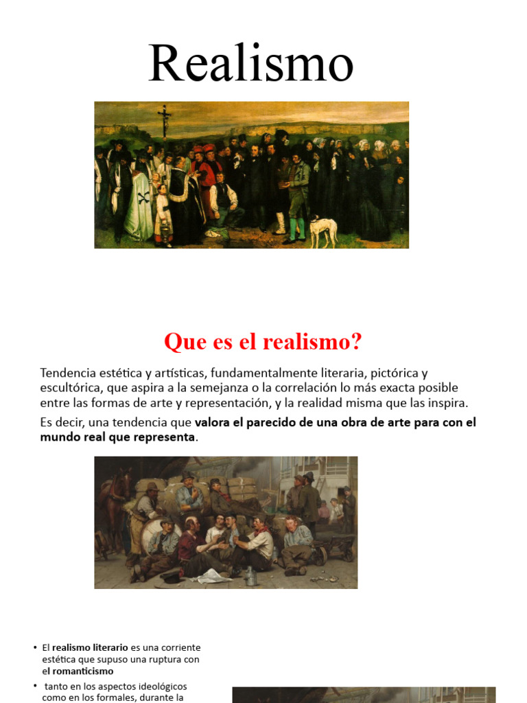 Características del Realismo en Arte y Literatura | PDF | Educación en ...