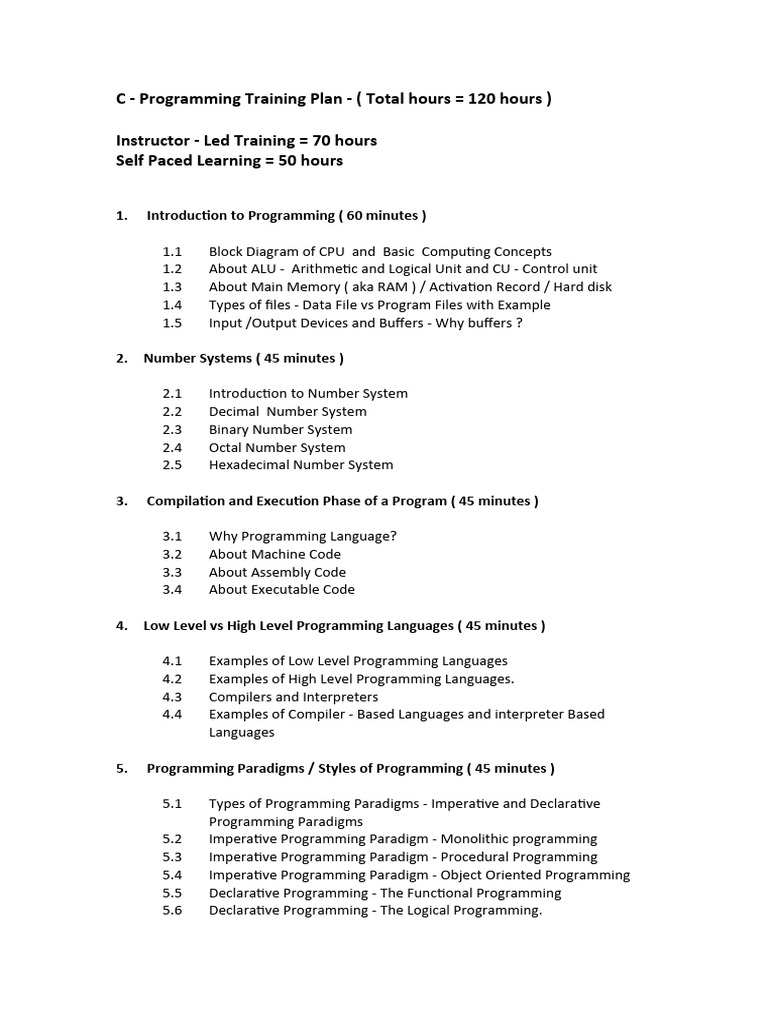 C And Ds Lesson Plan Pdf Pointer Computer Programming Computer Programming 